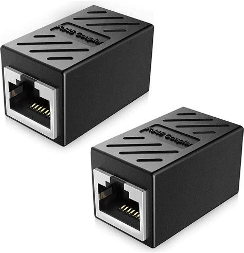 Taradhin Rj45 Coupler 2 Pack Ethernet Inline Connectors Network Extender Adapter Cat7 Cat6