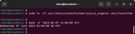 converting utc date and time to local time in linux tecadmin