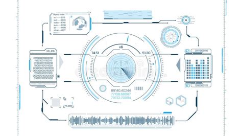 Animated Interface With Hud And Infographic Elements For Information Processing Stock Footage