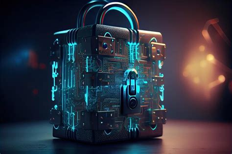 Premium Ai Image Cyber Security Network Digital Padlock With Data Protection Technology