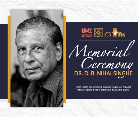 Department Of Drama Cinema And Television University Of Kelaniya ආචාර්ය ඩී බී නිහාල්සිංහ