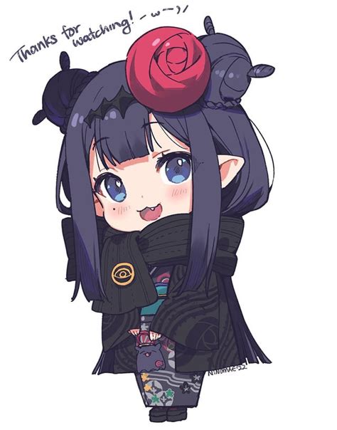 Ina Draw A Chibi Of Her On The Last Stream And Shared It On Twitter