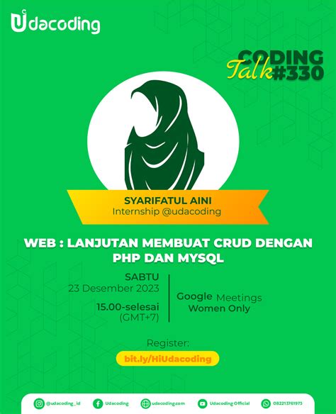 Coding Talk 330 Web Developer Lanjutan Membuat Crud Dengan Php Dan Mysql Udacoding