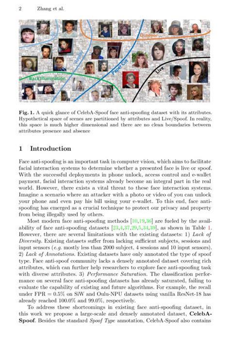 Celeba Spoof Large Scale Face Anti Spoofing Dataset With Rich Annotations Deepai