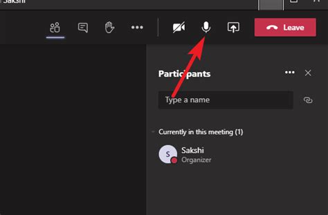 how to mute microphone in microsoft teams