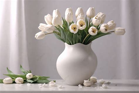 배경에 꽃병에 흰 튤립 꽃다발 흰색 바탕에 꽃병에 튤립 아름다운 꽃들 흰 튤립 배경 일러스트 및 사진 무료 다운로드 Pngtree