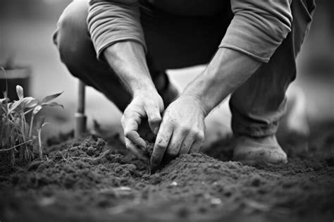 Premium Photo A Man Digging Soil From The Garden
