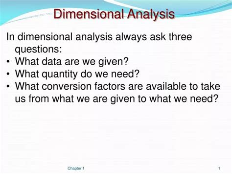 PPT Dimensional Analysis PowerPoint Presentation Free Download ID