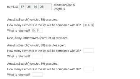 Solved Numlist 87 38 66 25 Allocation Size 5 Length 4
