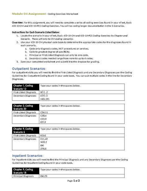Module 04 Assignment Coding Exercises Worksheet Overview Studocu