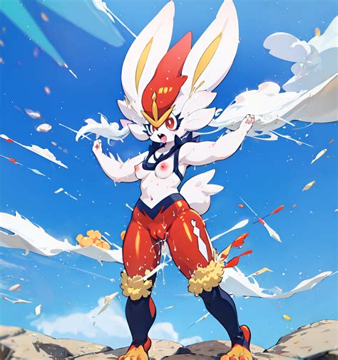 Rule 34 Ai Generated Anthro Cinderace Female Cinderace Furry Game Freak Generation 8 Pokemon