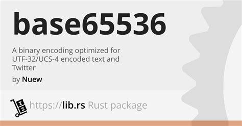 Base65536 Rust Data Encoding Library Lib Rs