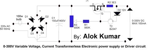 Electronics And Electrical Alok Jha How To Make A 0 300v Variable