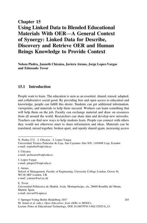 pdf using linked data to blended educational materials with oer—a