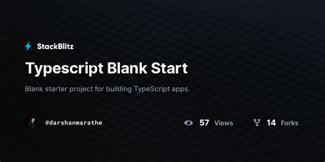 Typescript Blank Start Stackblitz