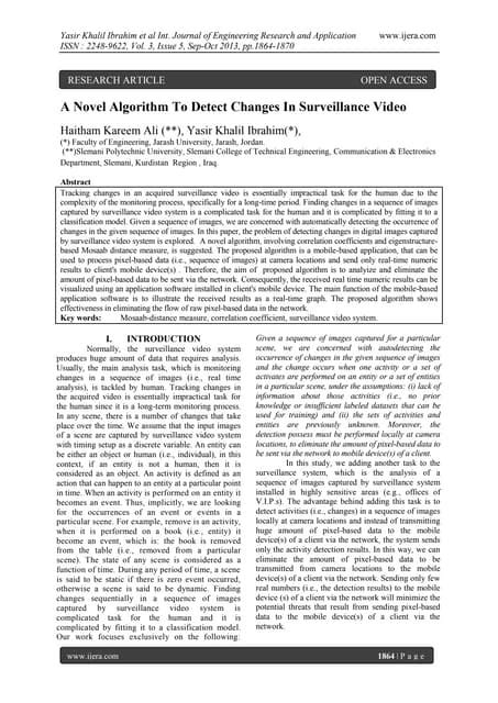 irjet comparative analysis of video processing object detection pdf