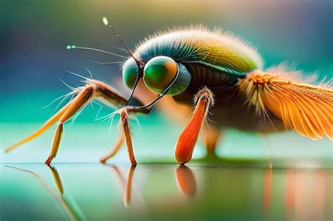 Premium Ai Image A Close Up Of A Grasshoppers Face With Green Eyes