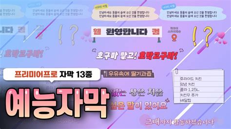 예능 영상에 쓰이면 좋은 자막템플릿 Youtube