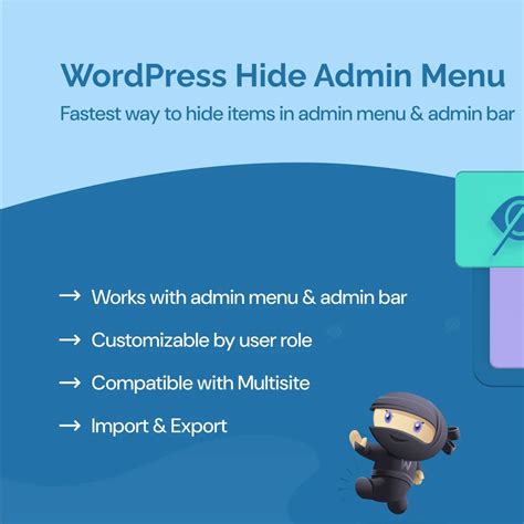 Wordpress Hide Admin Menu Plugin Pro Sheba