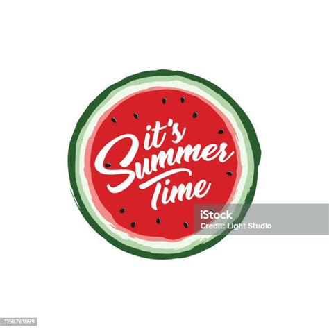 텍스트와 독특한 현대 수박 여름 시간 디자인 배경 배너 템플릿 그것은 여름 시간 개성 개념에 대한 스톡 벡터 아트 및 기타 이미지 개성 개념 계절 공휴일 Istock