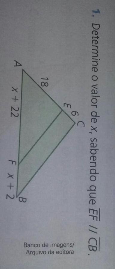 1 Determine O Valor De X Sabendo Que Ef Cb Br
