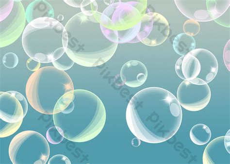 Colorful Bubbles Background Aesthetic Color Bubble Psd Free Download
