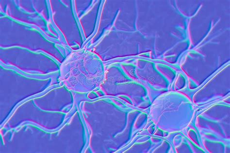 Neurons Brain Cells Neural Network 3d Illustration Stock Illustration Illustration Of