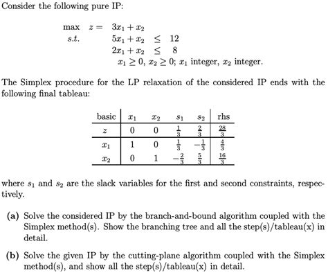 Solved Consider The Following Pure Ip Max 2 St 301 22