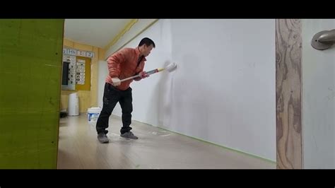 도배지 위에 수성페인트 잘 칠 하는 요령 Youtube