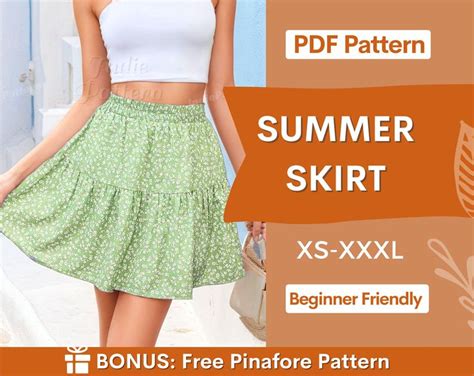 Mini Skirt Sewing Pattern Pdf Xs Xxxl Skirt Pattern Beginner