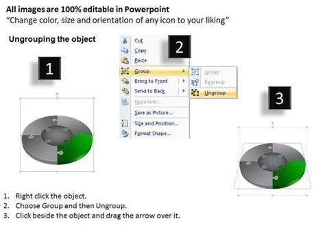 PowerPoint Template Leadership Pie Chart Puzzle Process Ppt Slidelayout