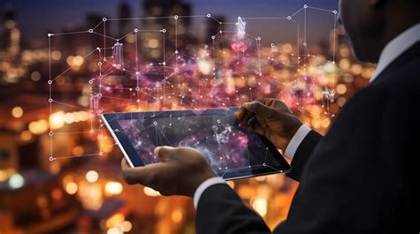 Premium Ai Image Business Person Using A Tablet To Analyze Data Ai Technology Analysis With A