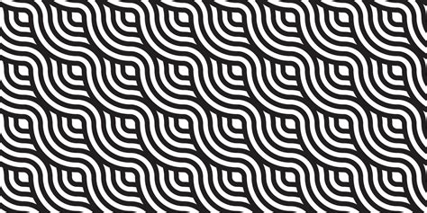 Abstract Lines Geometric Seamless Pattern Rounded Pattern Vector