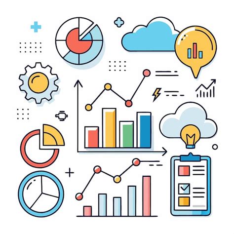 Colorful Business Chart Design With Different Types Of Charts Like Pie