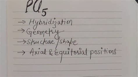 Pcl5 Hybridisation Structure Shape Youtube