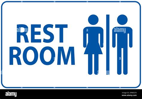 Symbol Bathroom Sign Restroom With Man And Woman Sign Stock Vector