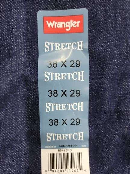 New Wrangler Mens Jeans Size 38x29 Stretch Flex Fit Baer