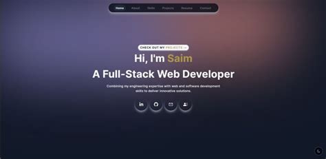 Saim Amir On Linkedin Portfoliowebsite Webdevelopment Nextjs Tailwindcss Learningjourney