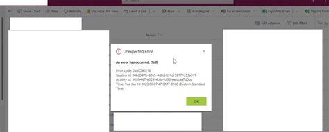 An Error Has Occuurred 1 0 For Exporting Case And Custom Records Microsoft Community