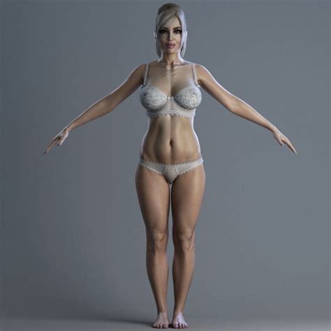 3d Model Female Character