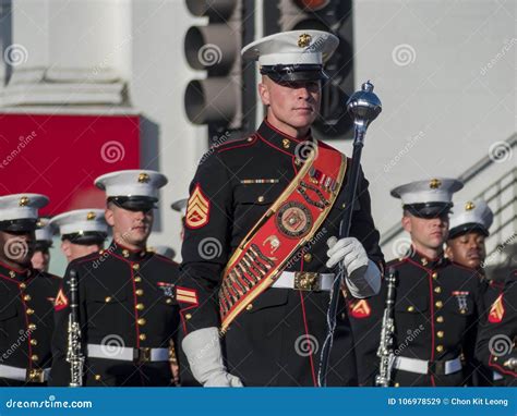 San Diego Marine Band Show Of The Superb Tournament Of The Famous Rose