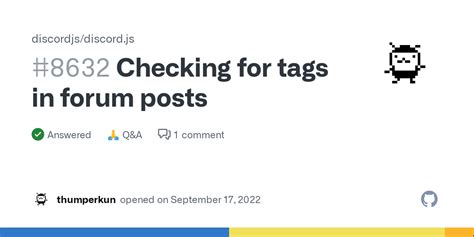 Checking For Tags In Forum Posts Discordjs Discord Js Discussion GitHub