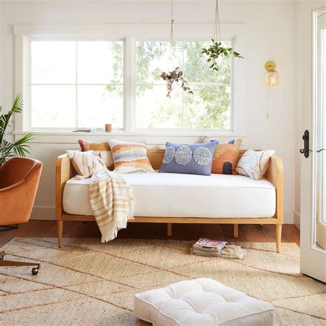Kira Rattan Cane And Wood Daybed Frame World Market Bedroom Decor