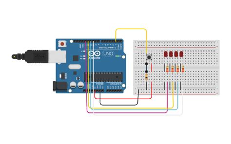Circuit Design Led Button Tinkercad