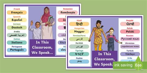 Eal Multilingual Editable Classroom Poster Teacher Made