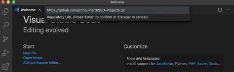 How To Clone A Github Repository With Vs Code Example Jc Chouinard