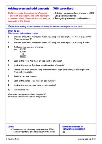 Problem Solving Investigation Decimal And Money Calculation Year 5 Addition And Subtraction