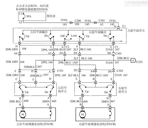 上海别克轿车电动车窗故障分析与诊断流程 汽车维修技术网