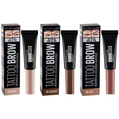 Maybelline Tattoo Brow Longlasting Waterproof Eyebrow Gel Choose Your