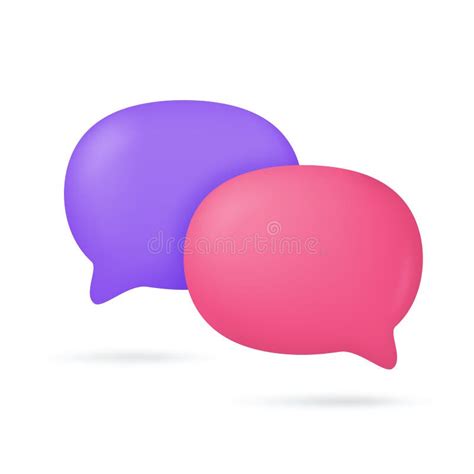 3d Text Box Speech Bubble Dialogue Comic Style Stock Vector